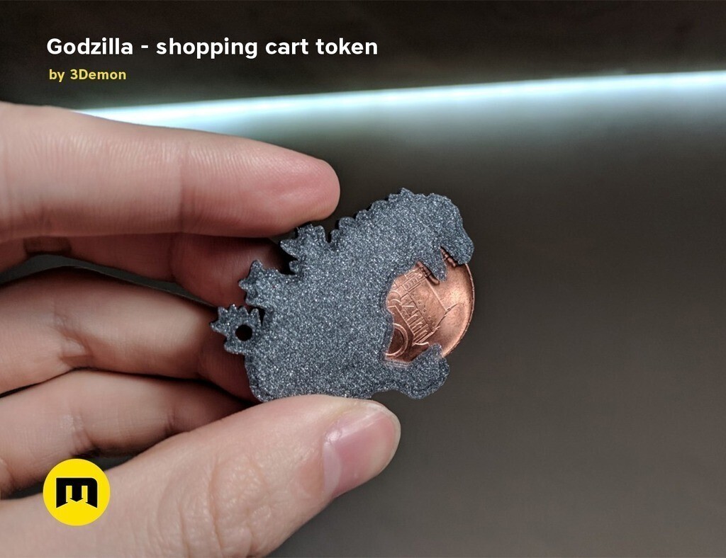 Free STL file Godzilla – shopping cart token 🛒 ・3D printable model to ...
