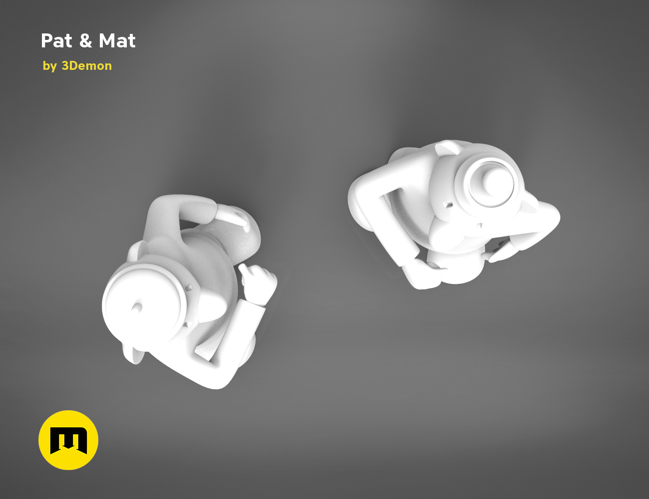 📽️ Pat & Mat Figures・ STL File for ・Cults