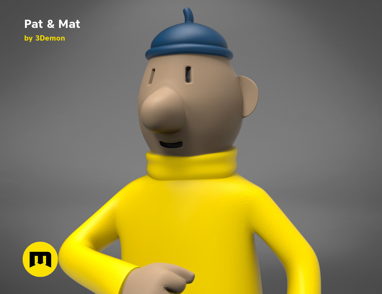 STL file Pat and Man figures 👨 (OBJ)・3D printer design to download・Cults