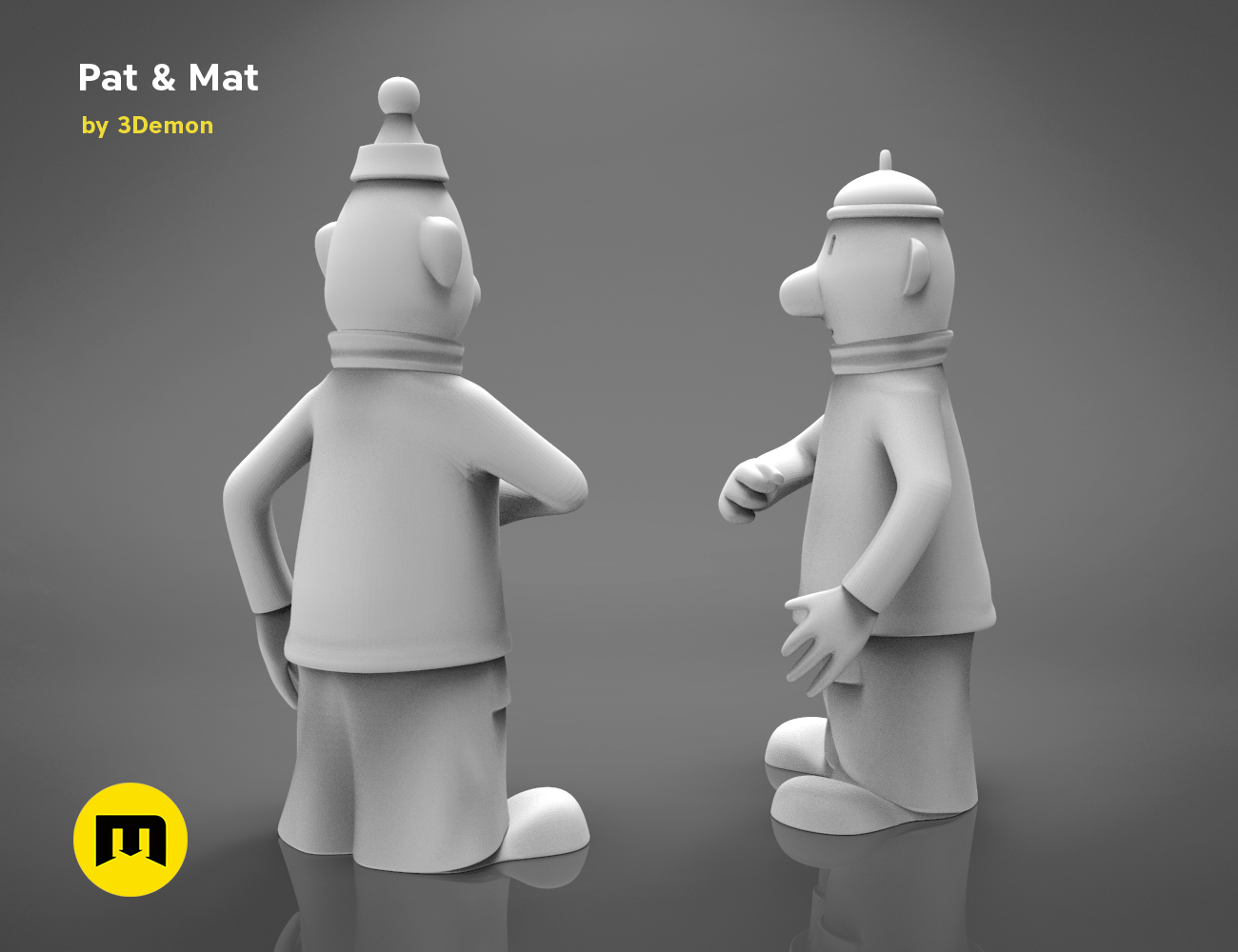 📽️ Pat & Mat Figures・ STL File for ・Cults