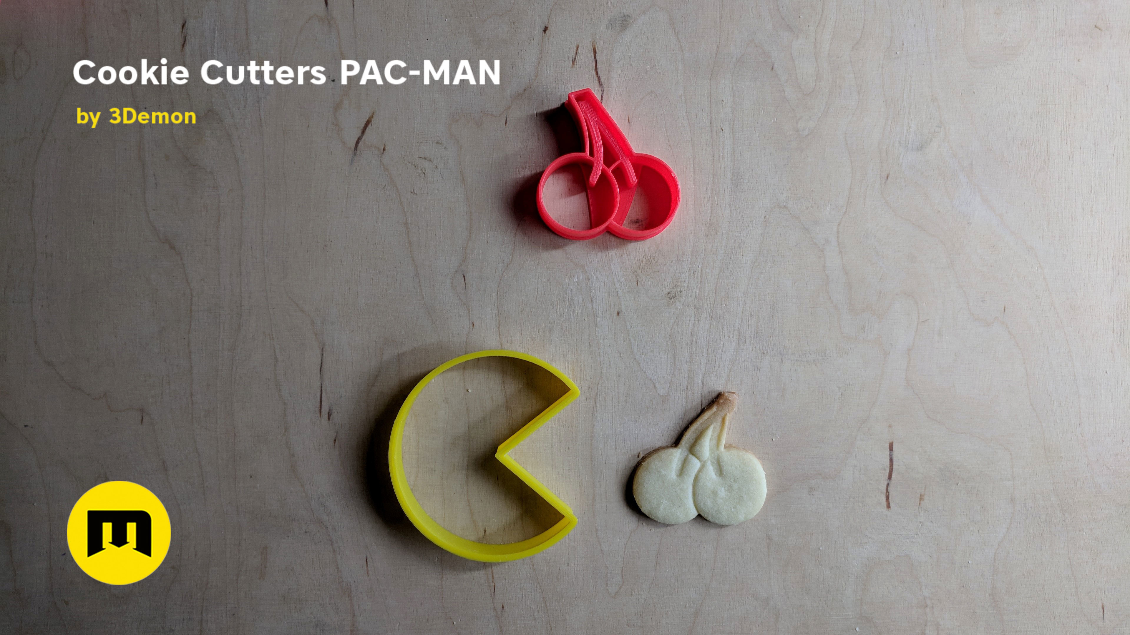 🍪 PAC-MAN cookie cutters set・ 3D File for ・Cults