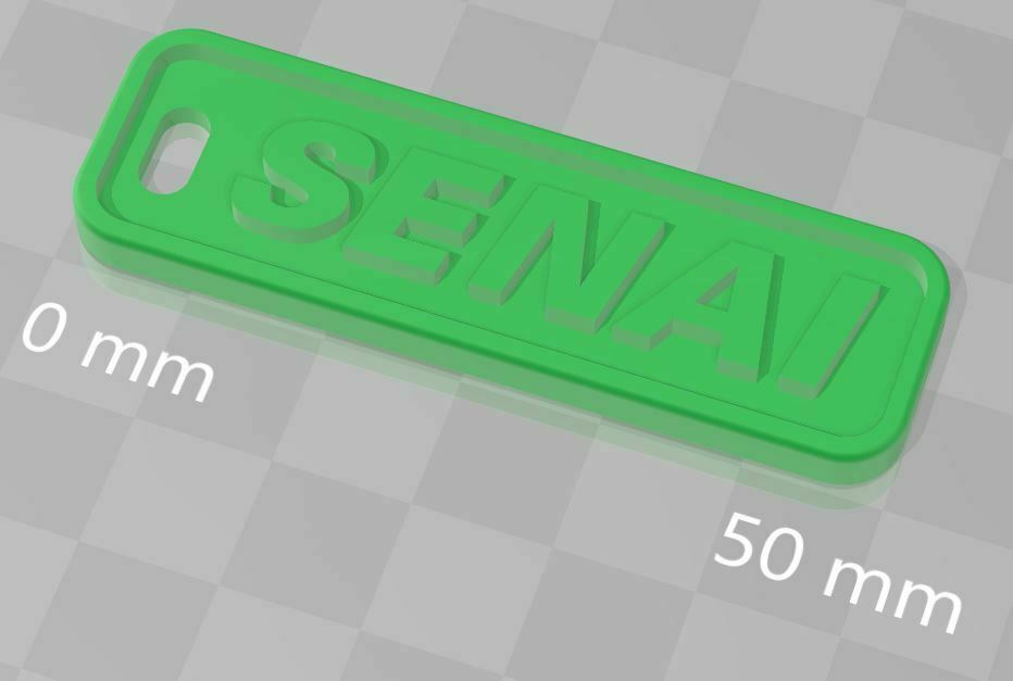 Archivo STL gratis Chaveiro SENAI 60x4mm 🔑 (3MF)・Plan de la impresora ...