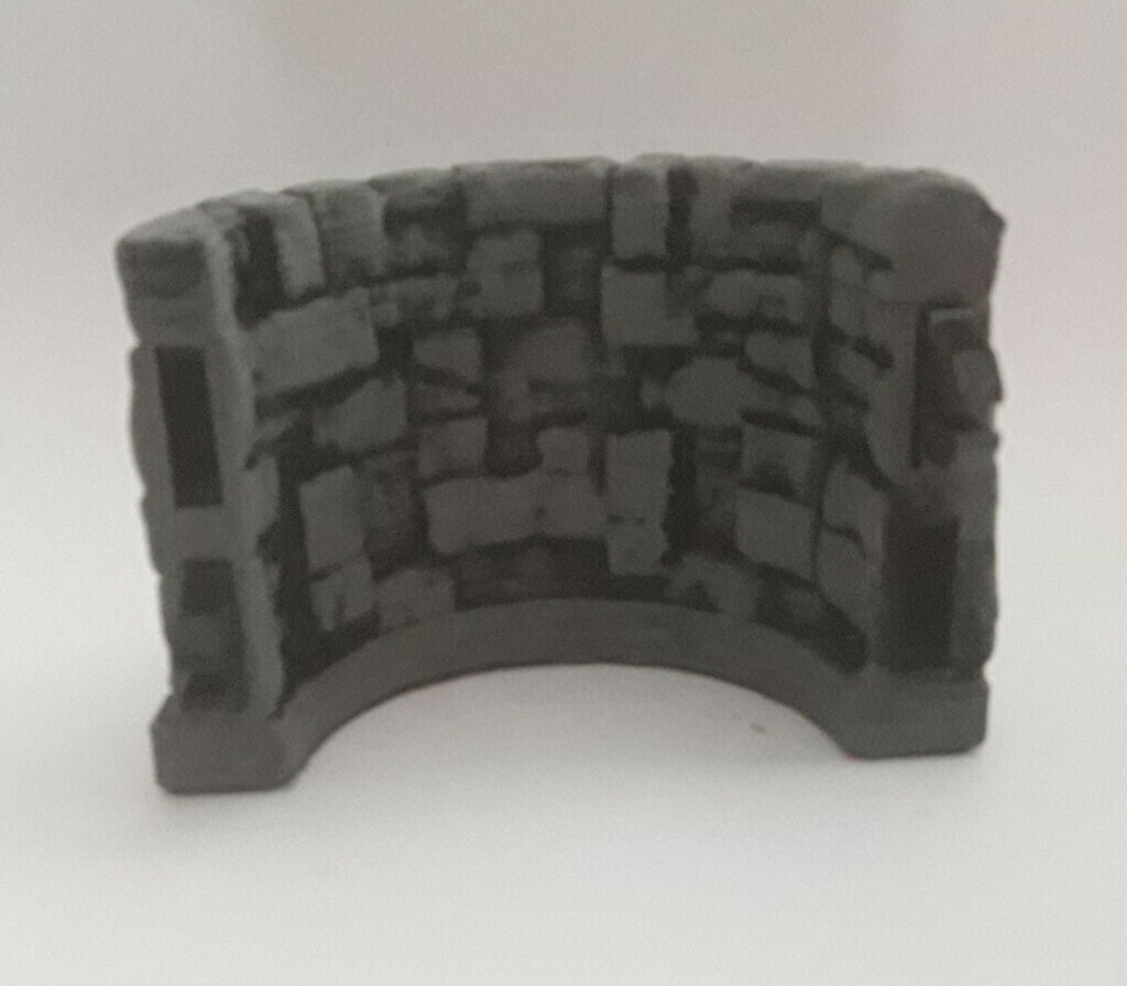 🎲 Stone - Demi Cercle - Wall 2x1・Free 3D File for ・Cults
