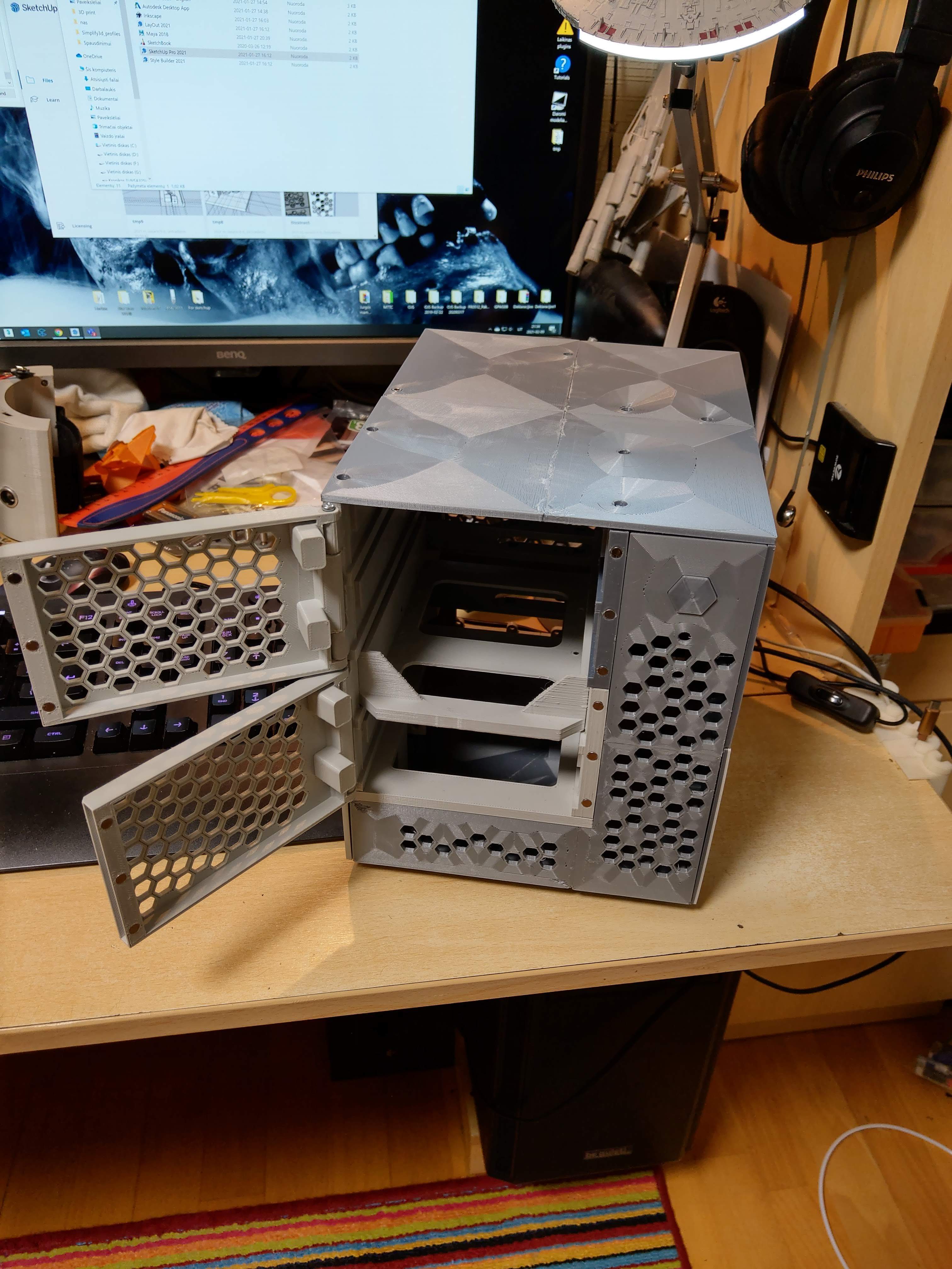 3D print Network storage for 4x3,5" bays (NAS)・Cults