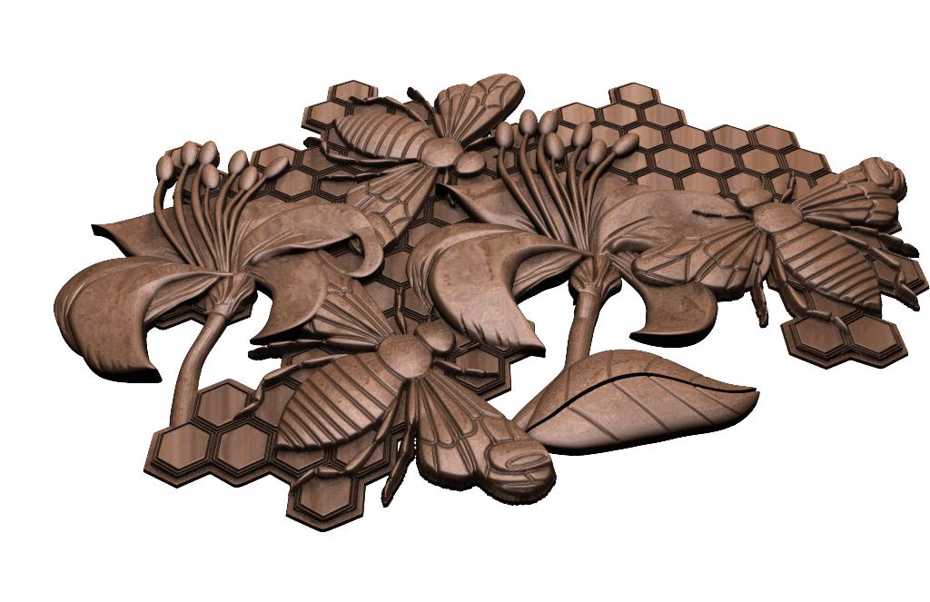 STL-Datei Biene CNC 4 🐉 ・Modell für 3D-Drucker zum Herunterladen・Cults