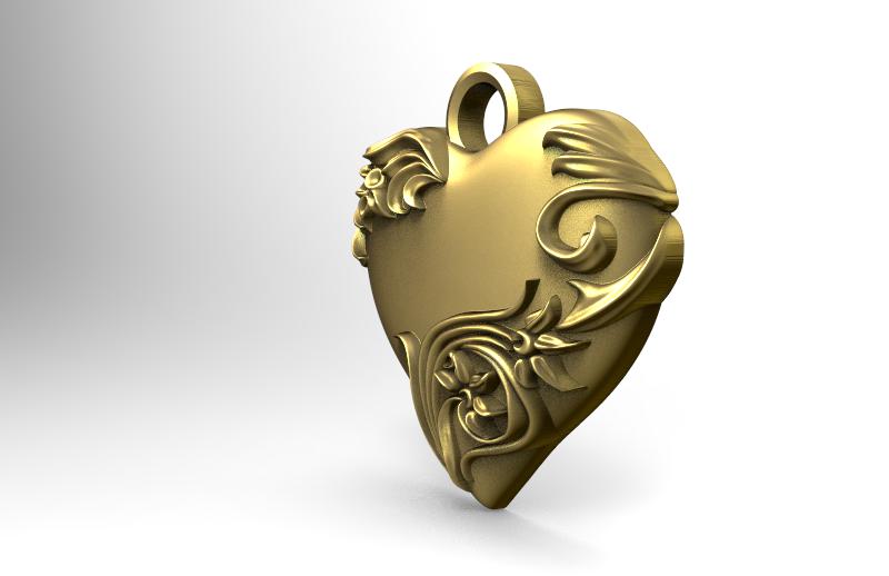 STL file Heart pendant 💜 ・3D printing design to download・Cults