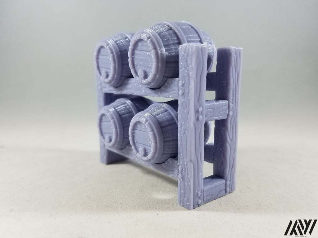 3D printing Large Cask Shelf - Dwarven AleWorks - 28mm・Cults