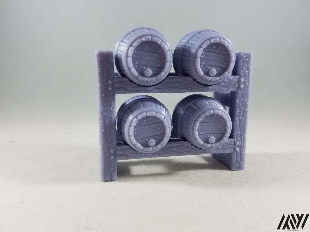 3D printing Large Cask Shelf - Dwarven AleWorks - 28mm・Cults