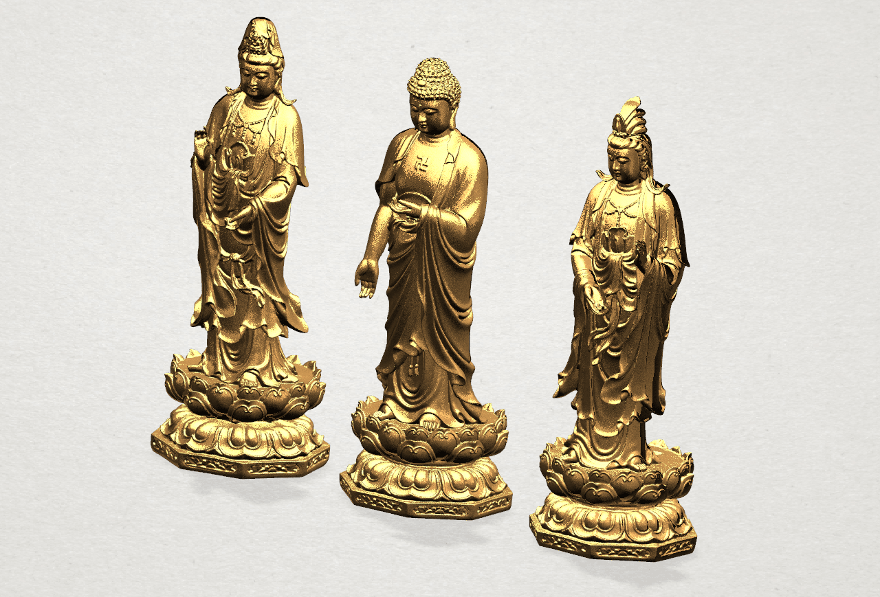 Archivo 3D gratis Tres Budas - MODELO TOP 🔝 ・Modelo imprimible en 3D ...