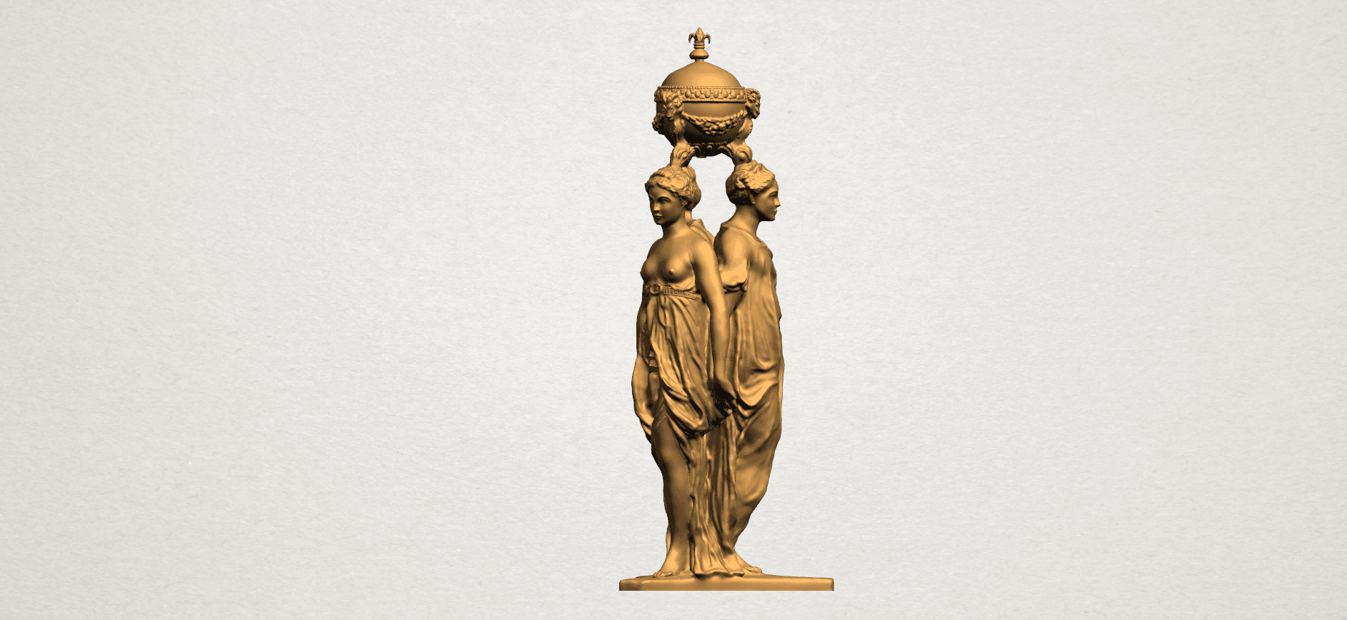 🗿 Sculpture of Three Grace 03・Free 3D File for ・Cults