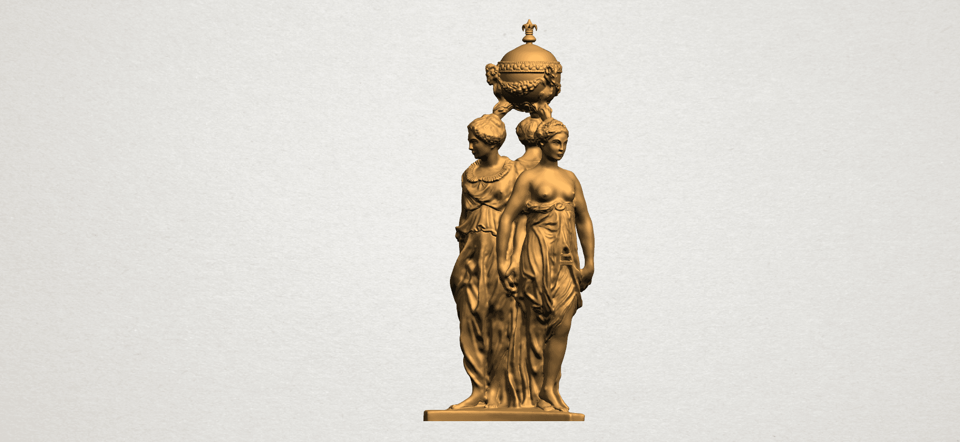 🗿 Sculpture of Three Grace 03・Free 3D File for ・Cults