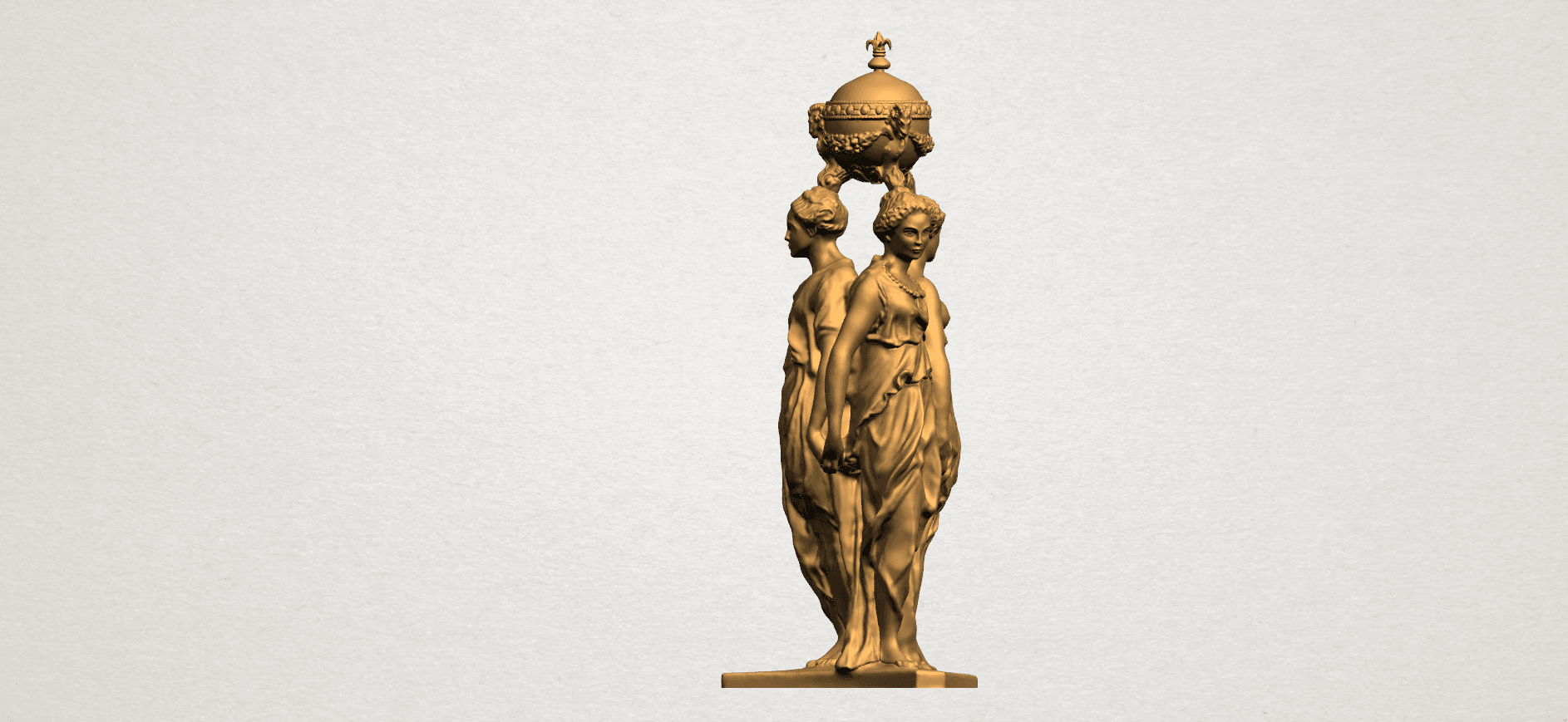 🗿 Sculpture of Three Grace 03・Free 3D File for ・Cults
