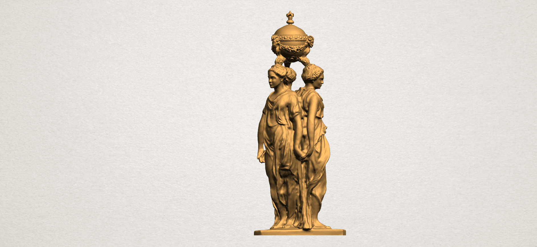 🗿 Sculpture of Three Grace 03・Free 3D File for ・Cults