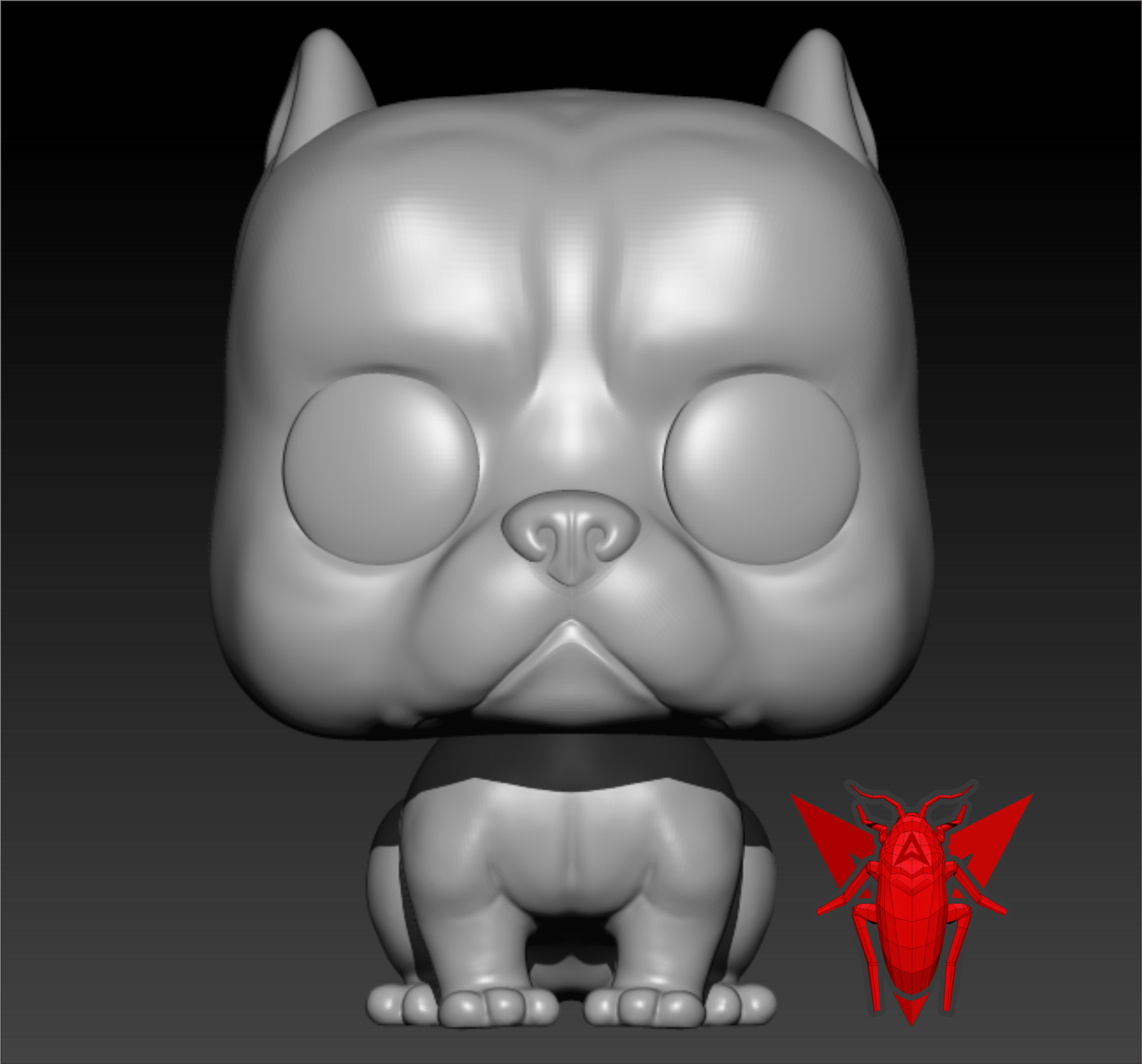 OBJ file FUNKO POP PET / AMERICAN BULLY FUNKO POP / AMERICAN BULLY ...