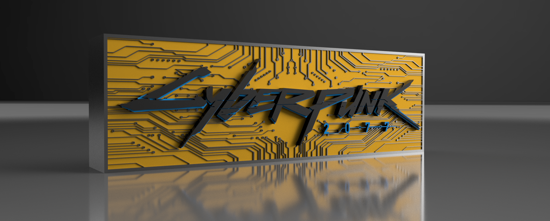 STL file CYBERPUNK 2077 LED DECO BOX 📦 ・3D print design to download・Cults