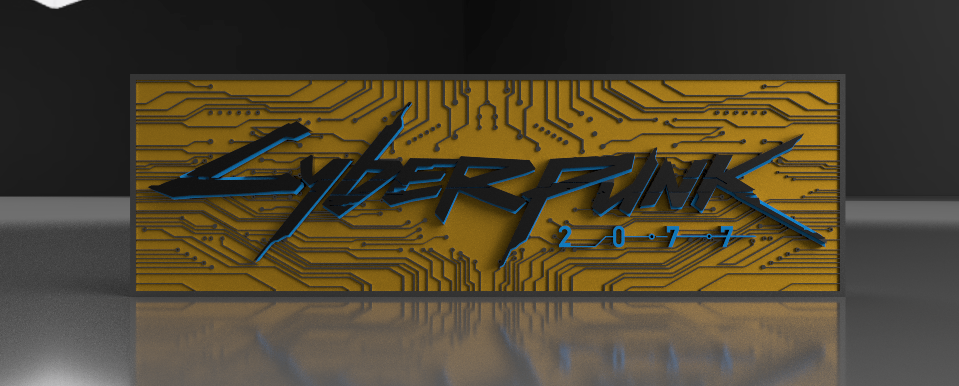STL file CYBERPUNK 2077 LED DECO BOX 📦 ・3D print design to download・Cults