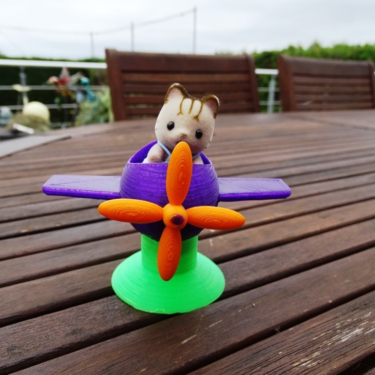 🛩️ Miniature spring plane・Free 3D File for ・Cults