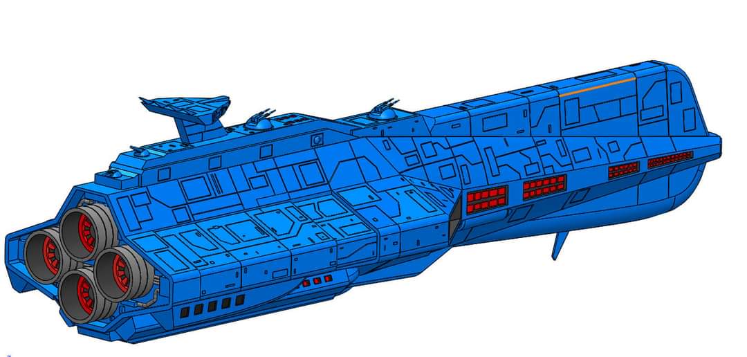 🚀 Tristar-class Super Dimensional Heavy Cruiser・ STL File for ・Cults