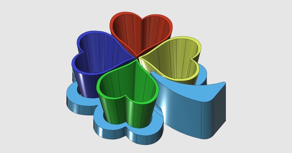 Free STL file Love potted to a Four-leaf clover ️‍🔥 ・3D print design to ...