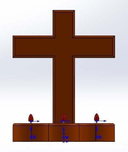 Cross candle holder・Free 3D File for ・Cults