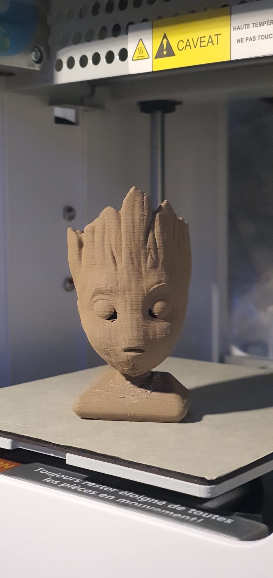 3D printed Baby groot (remixed) head planter • made with Weedo Tina2・Cults