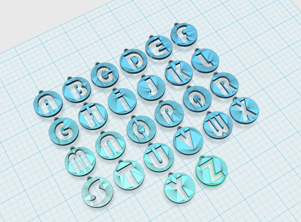 Free 3D file Alphabet Pendants 🎨 ・3D print design to download・Cults