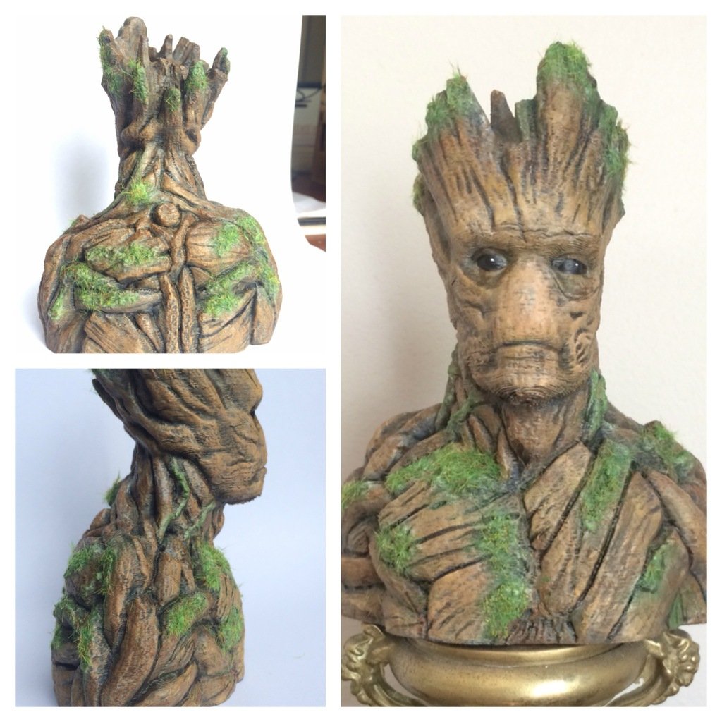 3D printing Groot Bust Sculpture・Cults