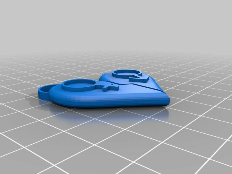 STL file Breakable key ring H and F 🔑 ・3D printable design to download ...
