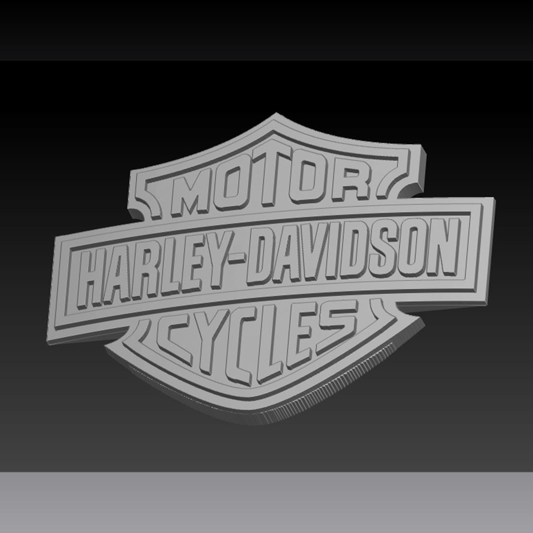 3D file Harley Davidson Logo 🏍️ ・3D print design to download・Cults