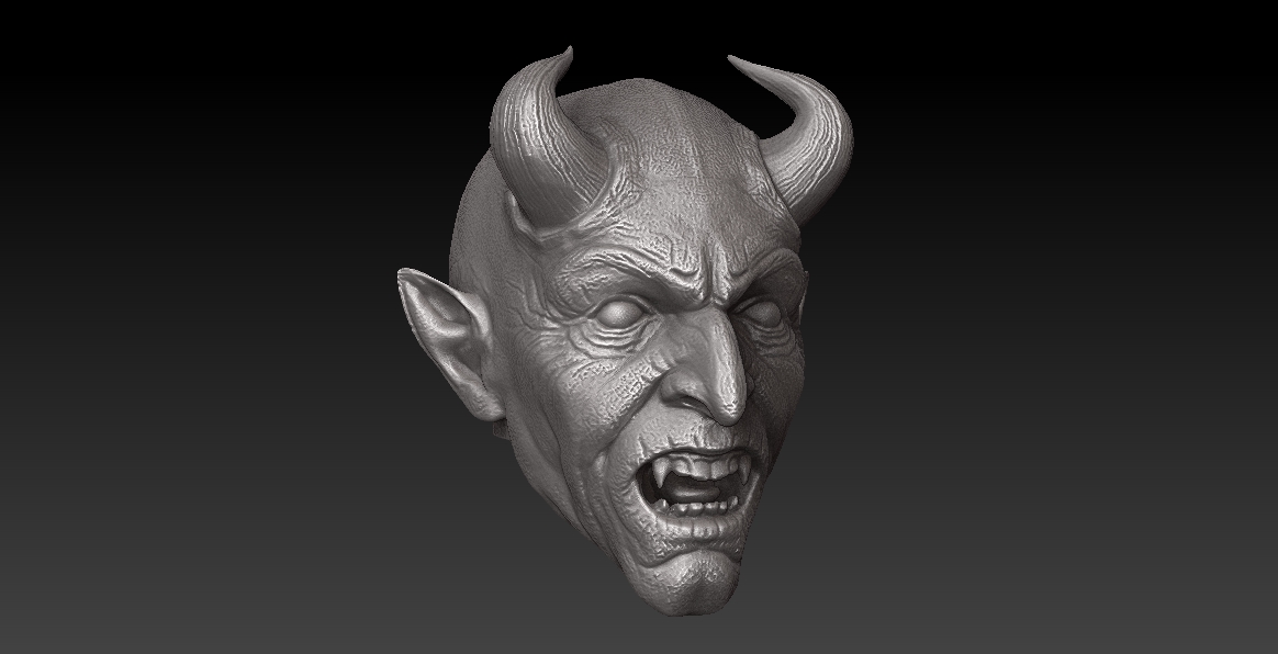 STL file ONE12 SCALE HEAD - DEMON HEAD- CUSTOM FOR TOYS 👹 (OBJ)・3D ...