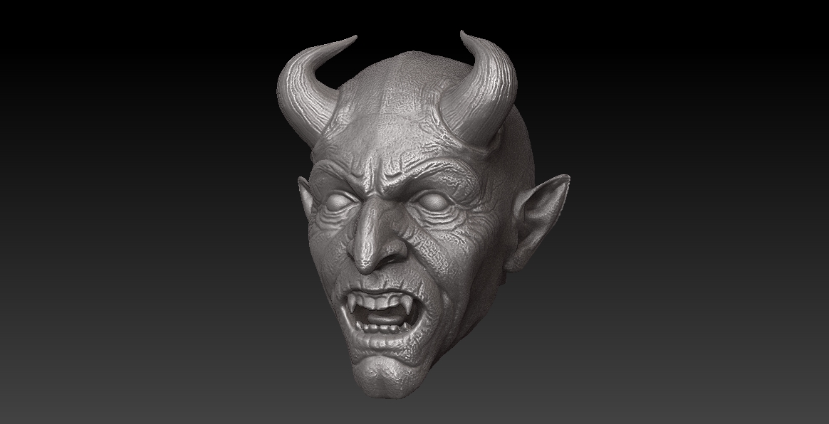 STL file ONE12 SCALE HEAD - DEMON HEAD- CUSTOM FOR TOYS 👹 (OBJ)・3D ...