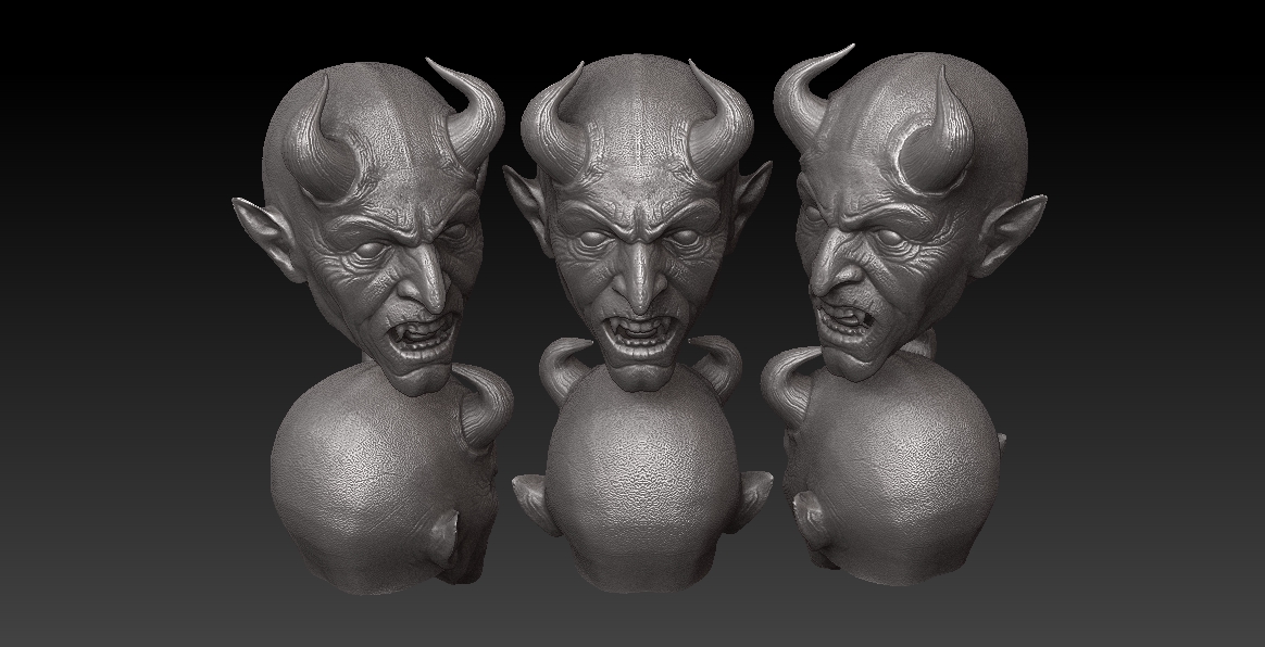 STL file ONE12 SCALE HEAD - DEMON HEAD- CUSTOM FOR TOYS 👹 (OBJ)・3D ...