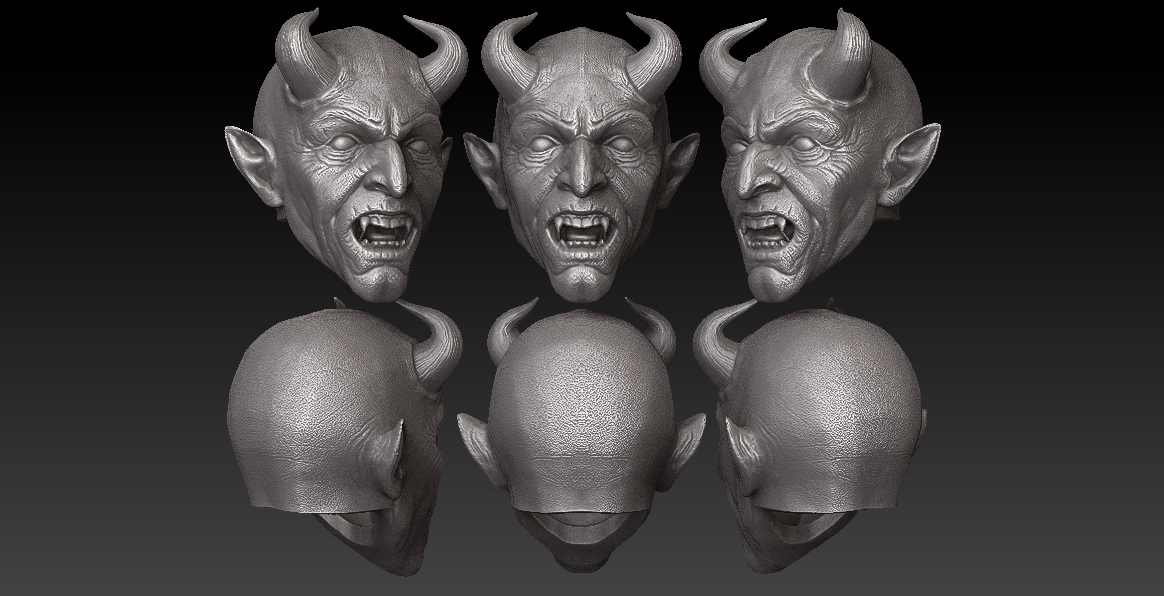 STL file ONE12 SCALE HEAD - DEMON HEAD- CUSTOM FOR TOYS 👹 (OBJ)・3D ...