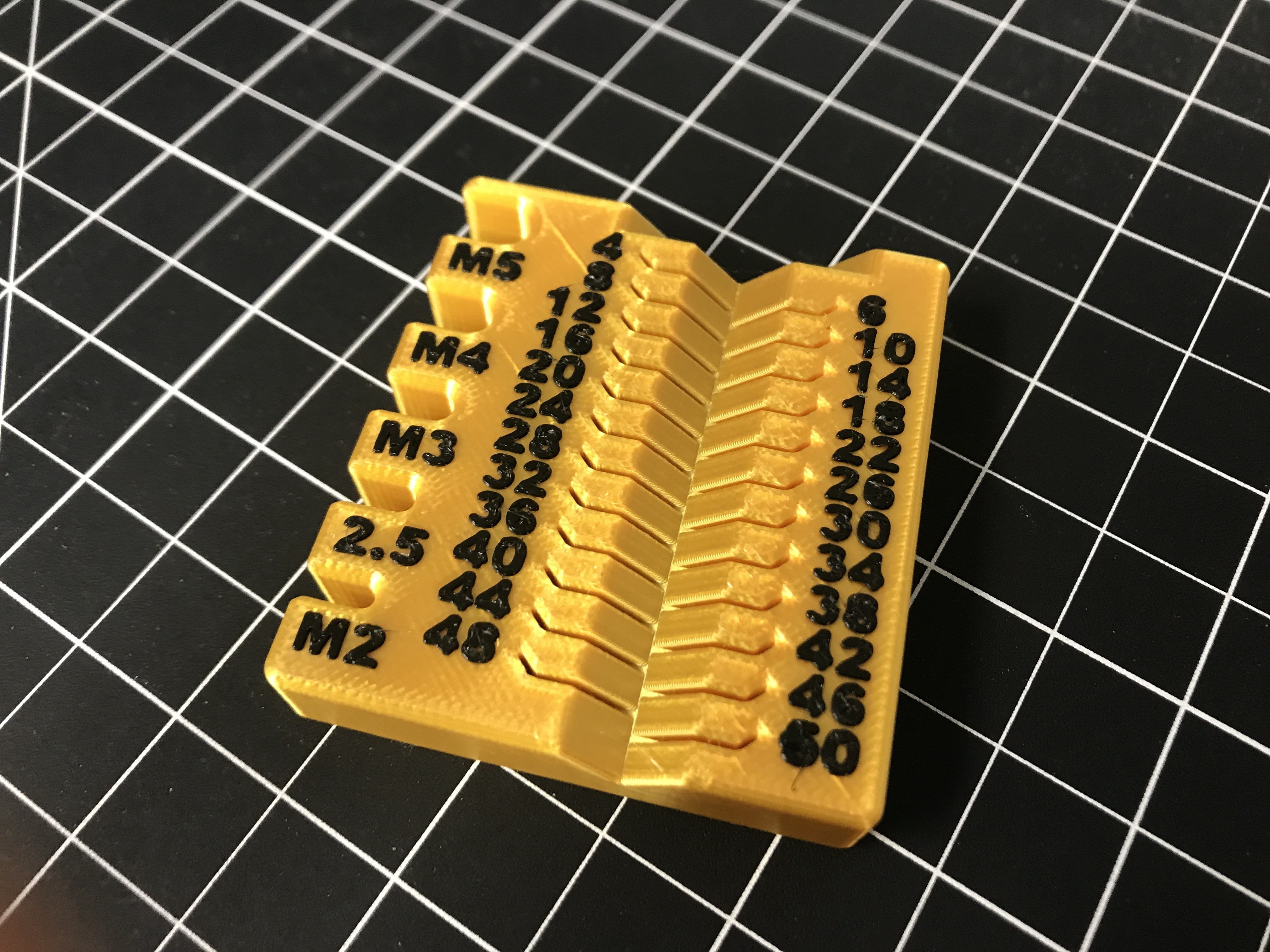 3D printing Metric screw measuring device - M2/2.5/3/4/5 4-50mm・Cults