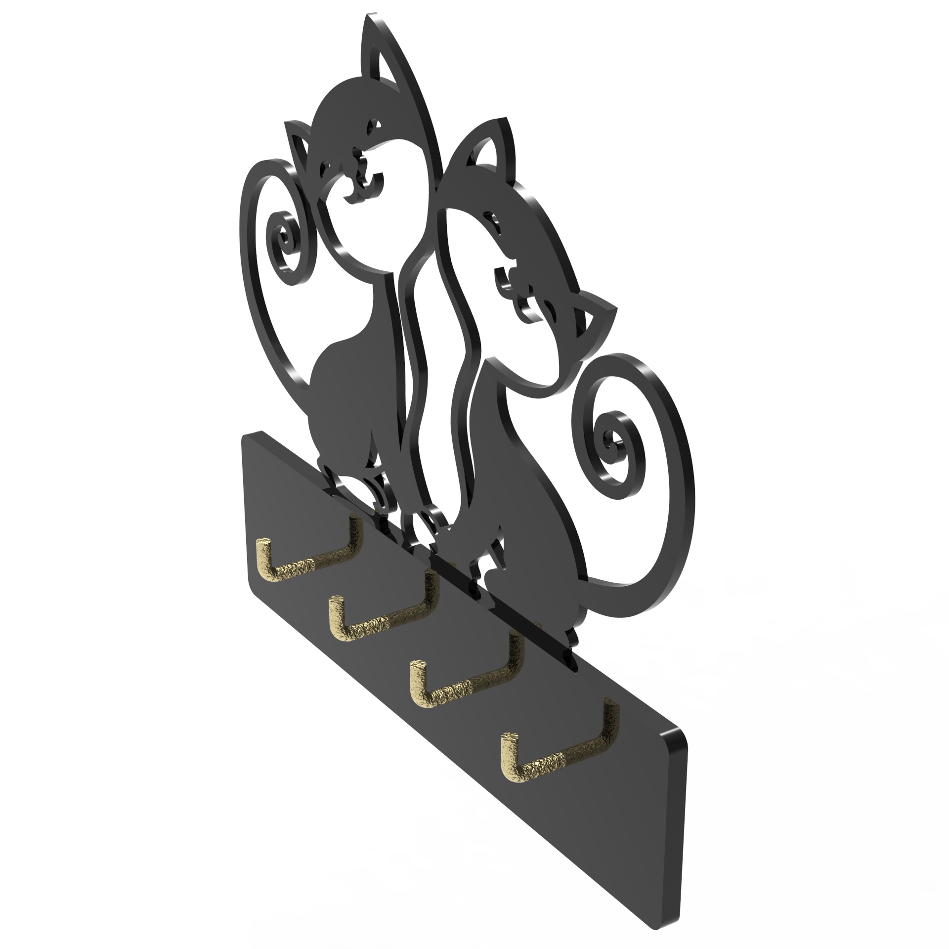 Archivo STL Cat Key Holder - STL for 3D printing - Animal Keys Hanger 🐱 ...
