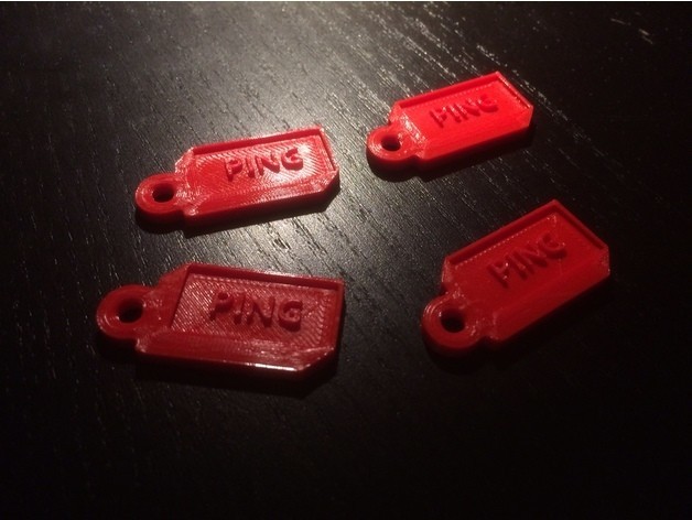 Бесплатный STL файл Ping association logo key ring 🔑 ・Дизайн для ...
