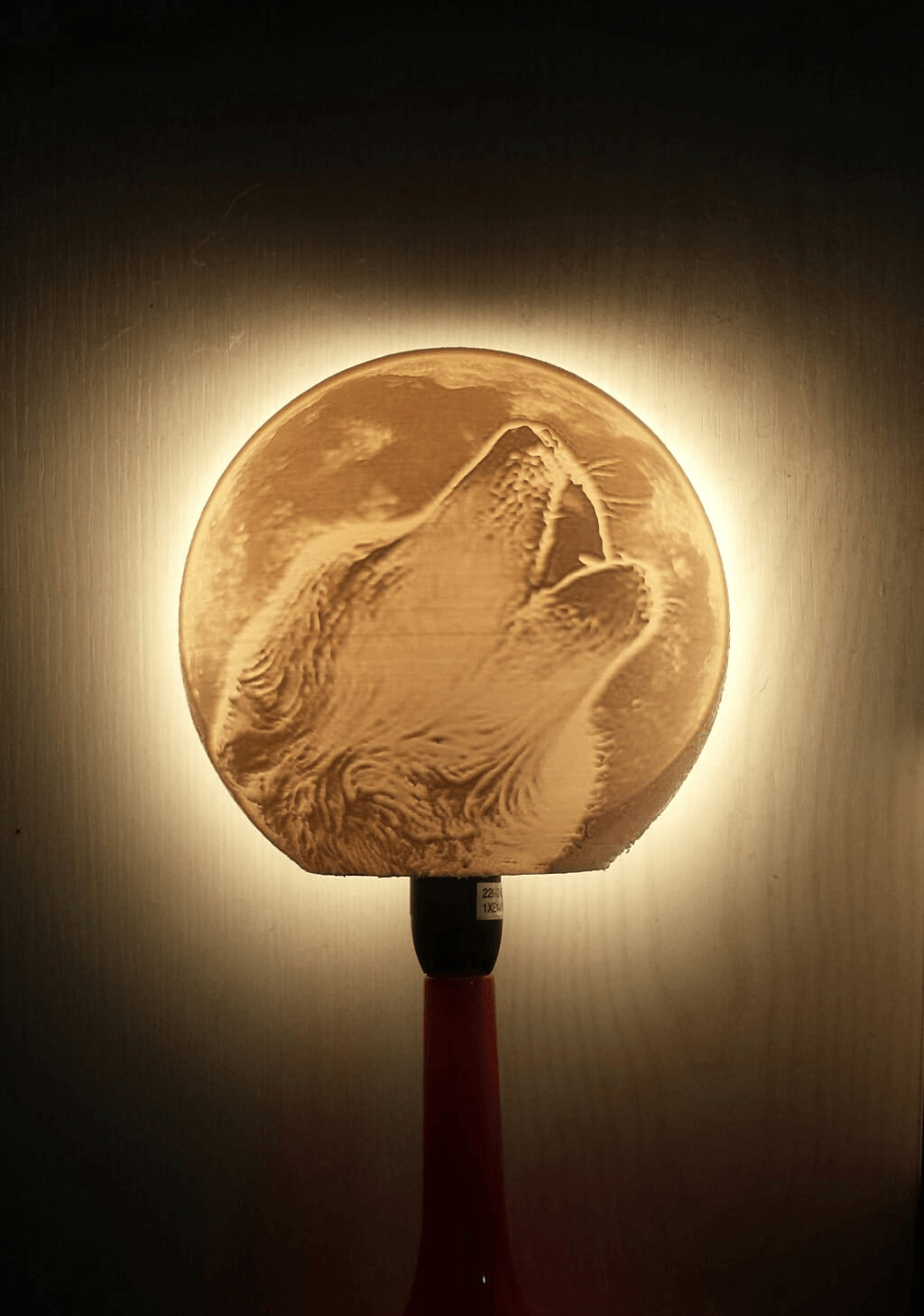 STL file wolf lamp litophane 🐺 ・3D printable model to download・Cults