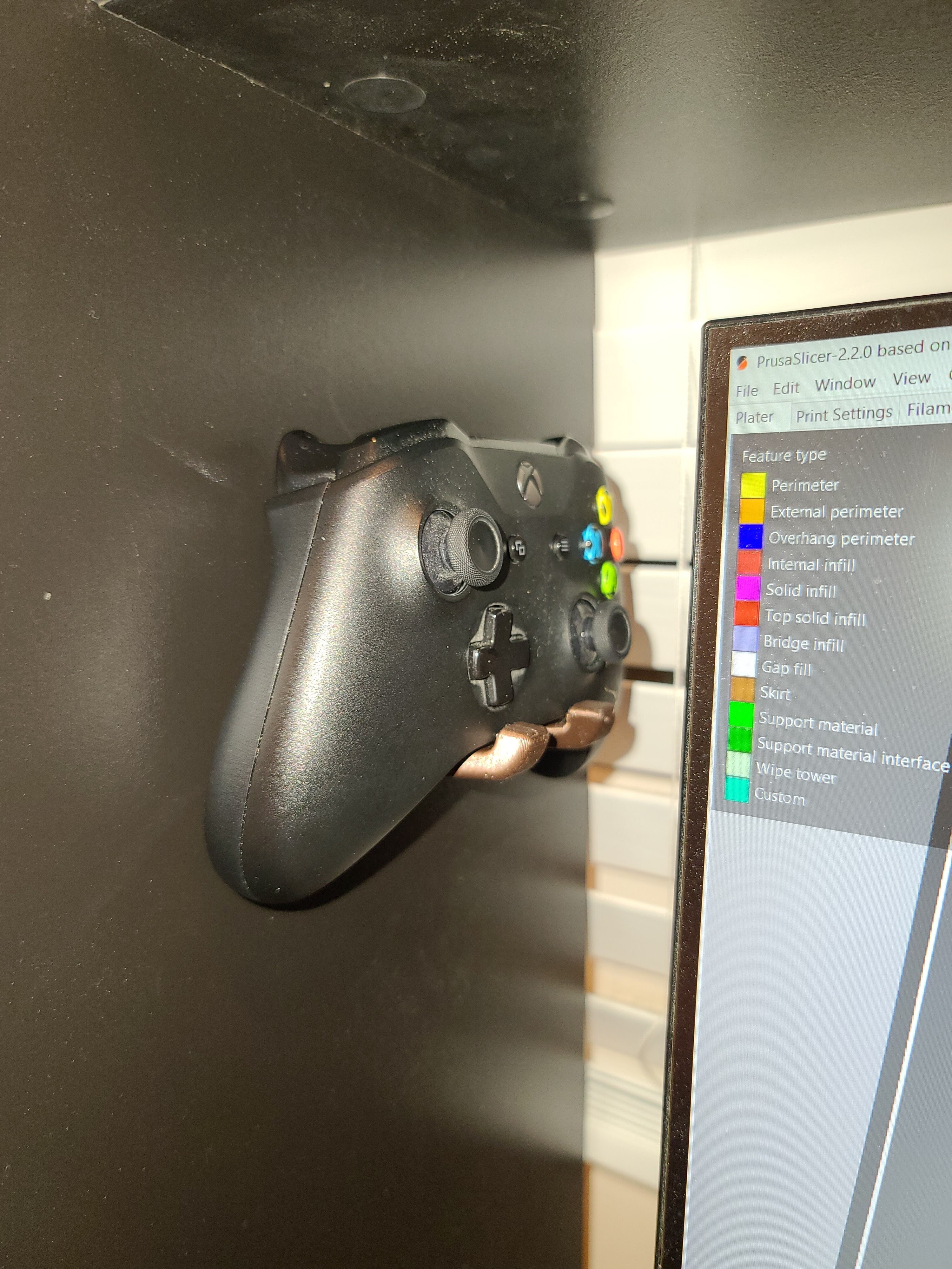 3D printing Max's Xbox One Elite Wireless Controller Wall Mount ...