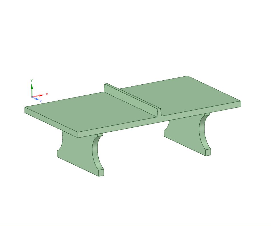 🎾 Table tennis table (ping-pong) HO・Free STL File for ・Cults