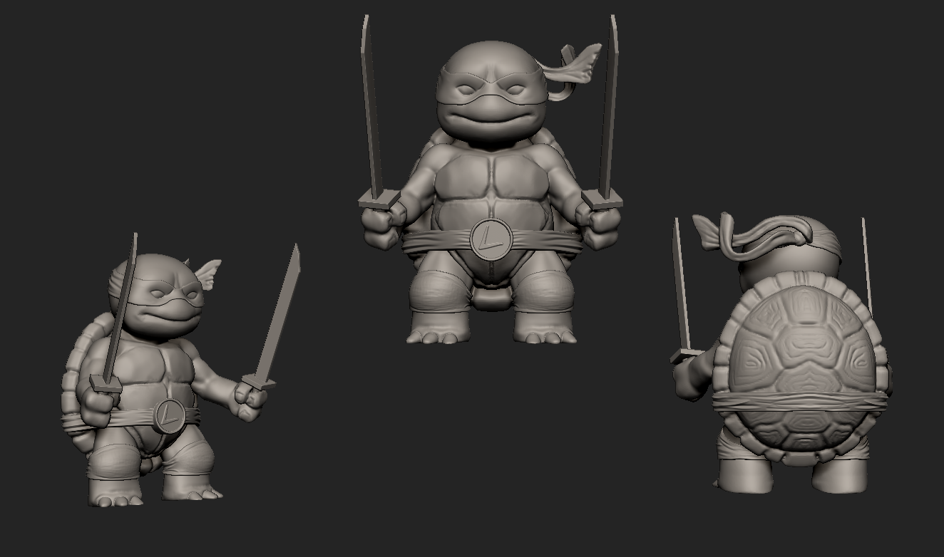 STL file Leonardo TMNT Chibi 🐢 ・Template to download and 3D print・Cults