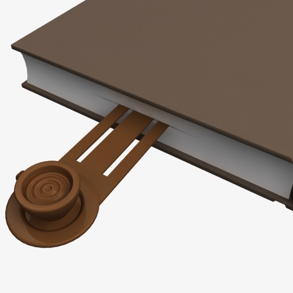 STL file Coffee cup book separator ☕ ・Model to download and 3D print・Cults