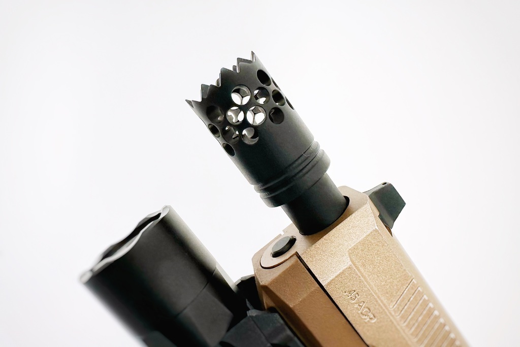 Archivo 3D gratis Airsoft Pistol CQB Muzzle Brake Attachments 16 CW 🔫 ...