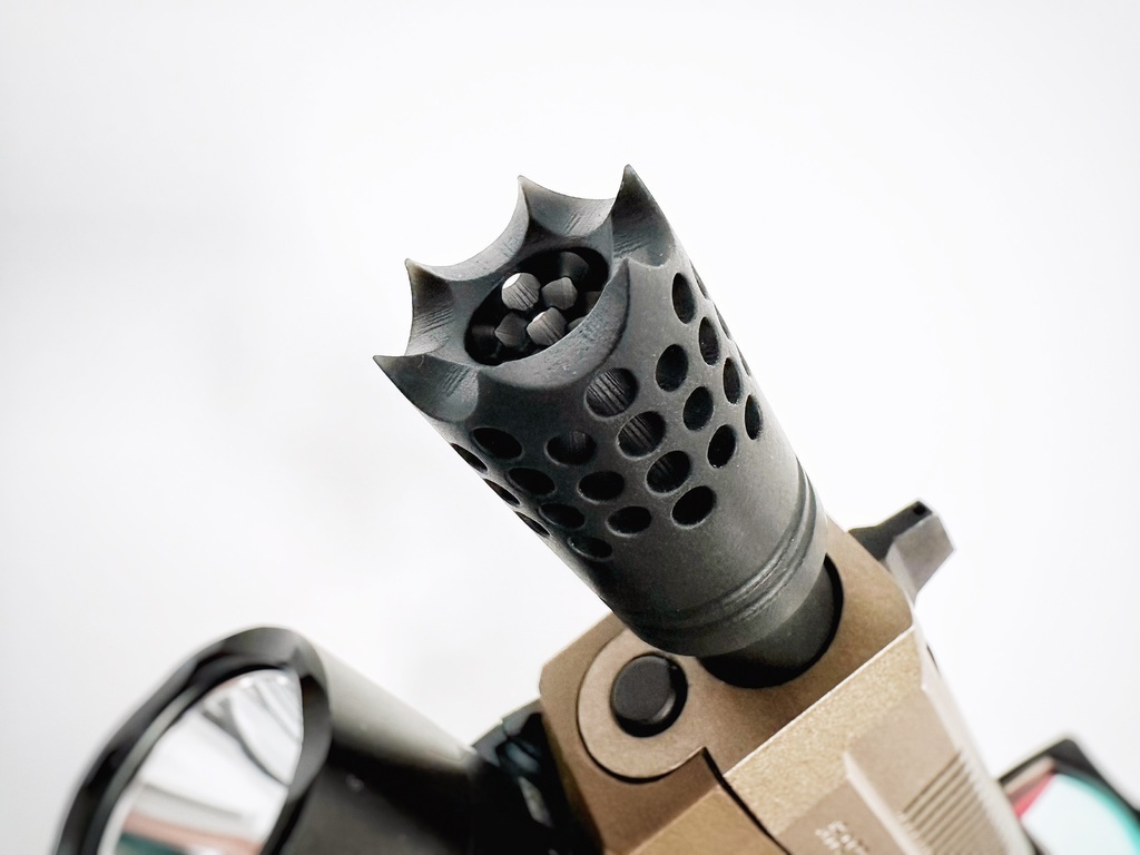 🔫 Airsoft Pistol CQB Muzzle Brake Attachments 16 CW・Free 3D File for ・Cults