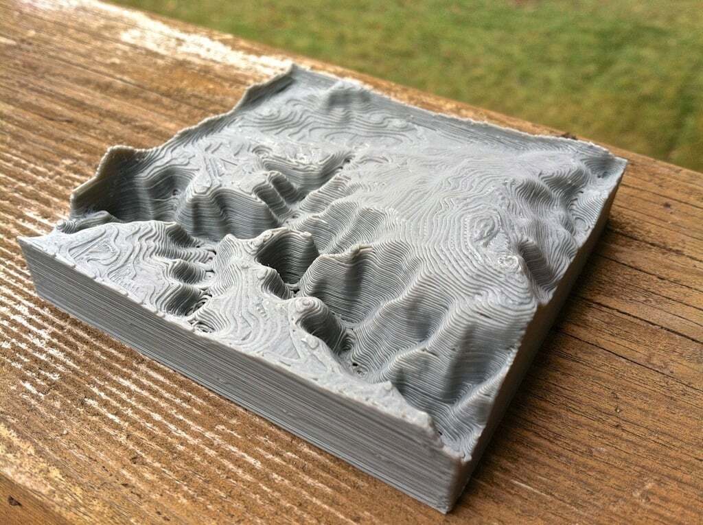 3D printing Lake and Mountain Topography・Cults