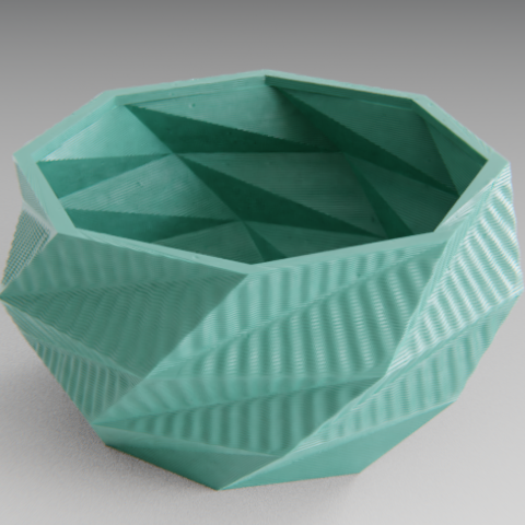 🪴 Low poly planter・Free STL File for ・Cults