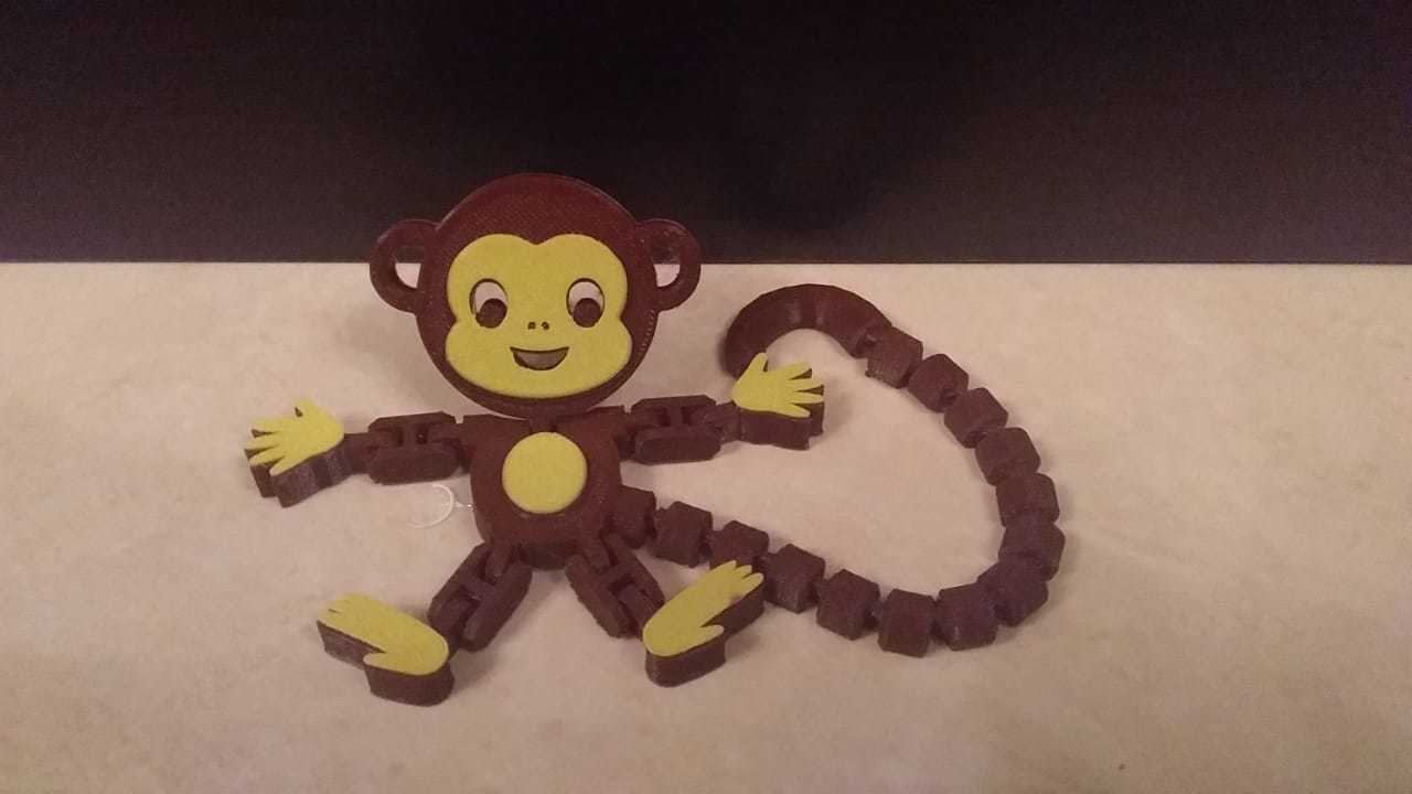 3D printer Flexi Articulated Monkey • made with Felix pro・Cults
