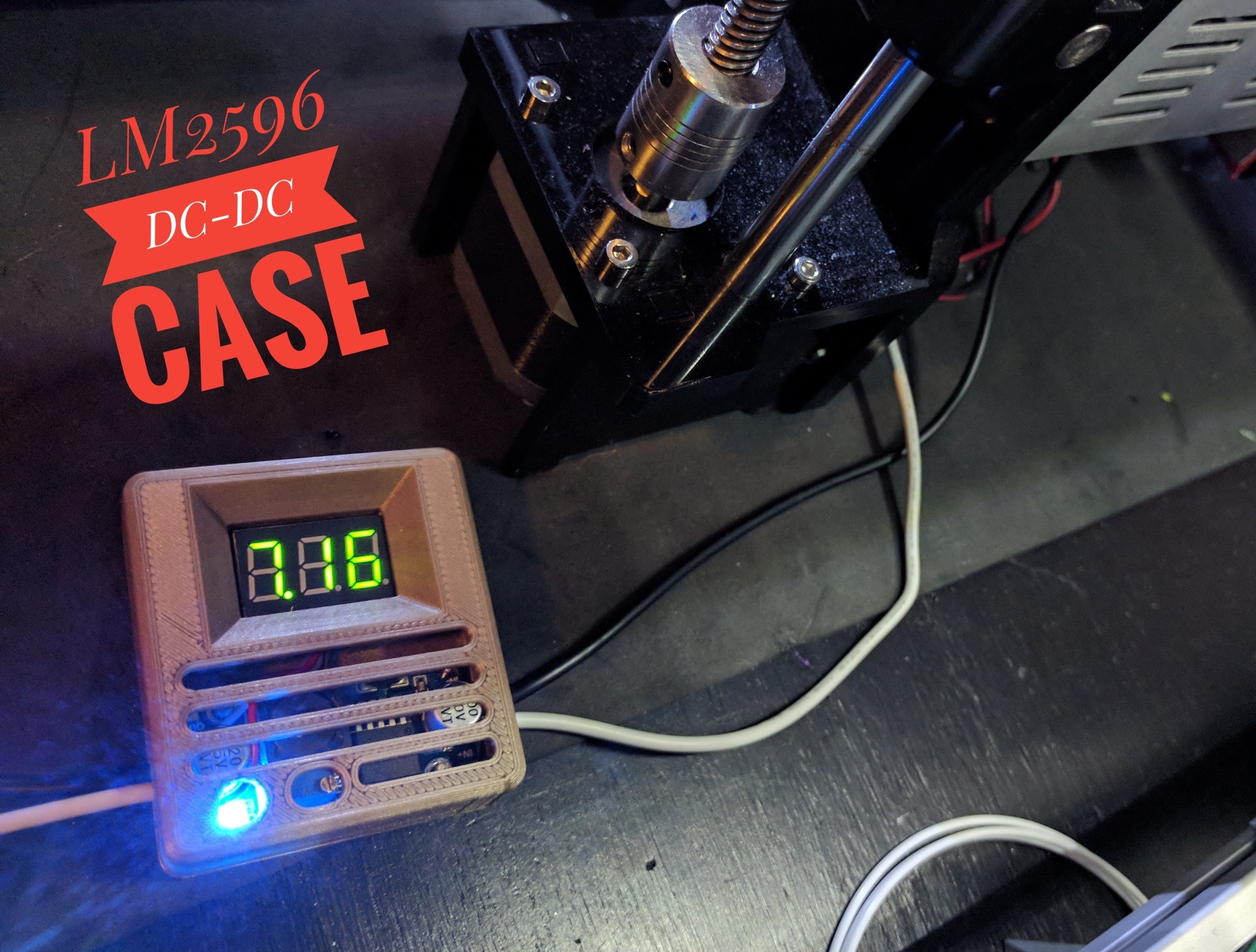 Free STL file LM2596 DC-DC with Digital Volmeter Case 🔧 ・3D printable ...