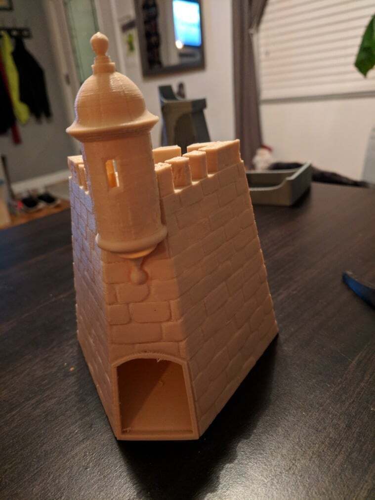 🎲 Dice Tower “La Garita del Castillo San Felipe del Morro”・3D Print・Cults