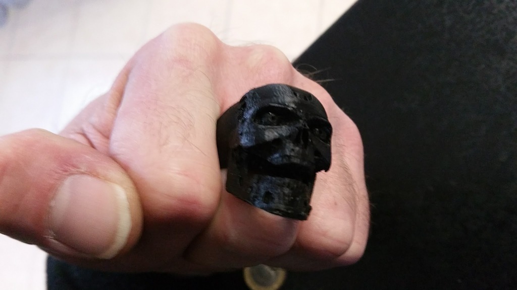 💍 T800 Terminator Ring with Jaw・Free 3D File for ・Cults