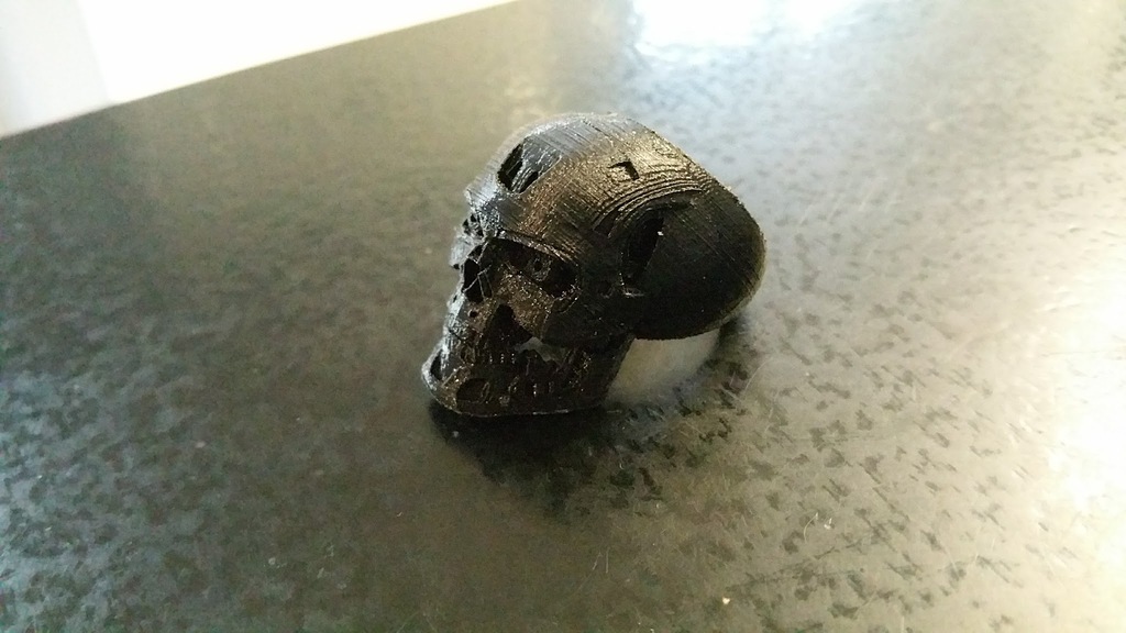 💍 T800 Terminator Ring with Jaw・Free 3D File for ・Cults